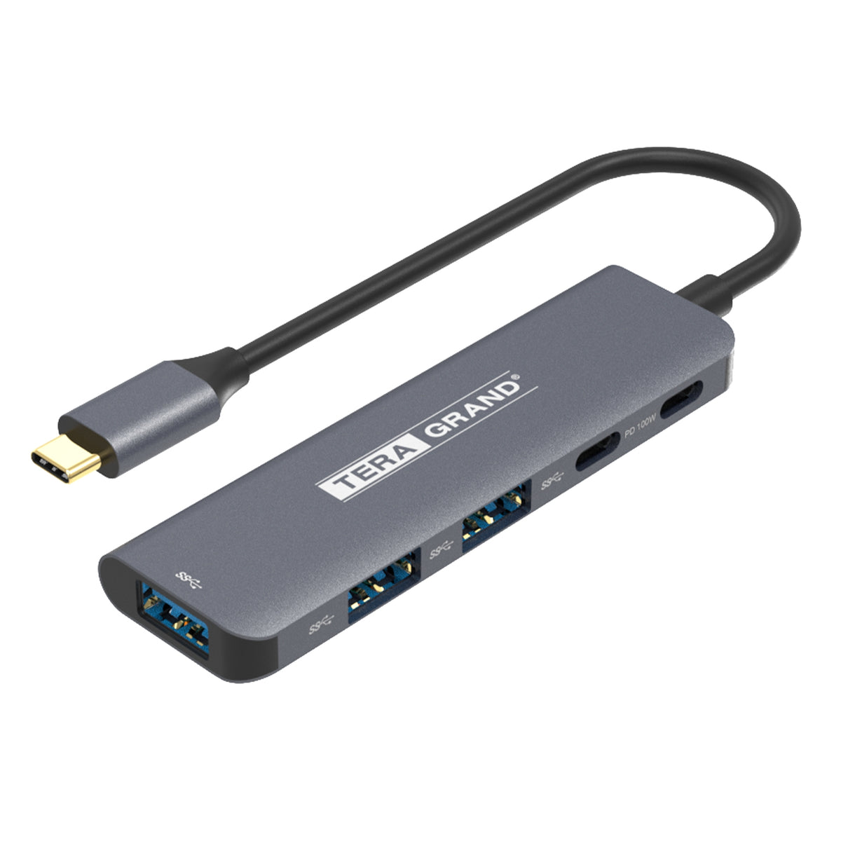 USB 3.2 USB-C 5-Port Hub, USB-C PD 100W + USB-C 3.2 5Gbps + 3 x USB-A ...