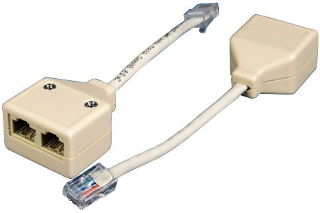 CAT-5e T Adapter, 1 Male to 2 Female, 6" — Tera Grand