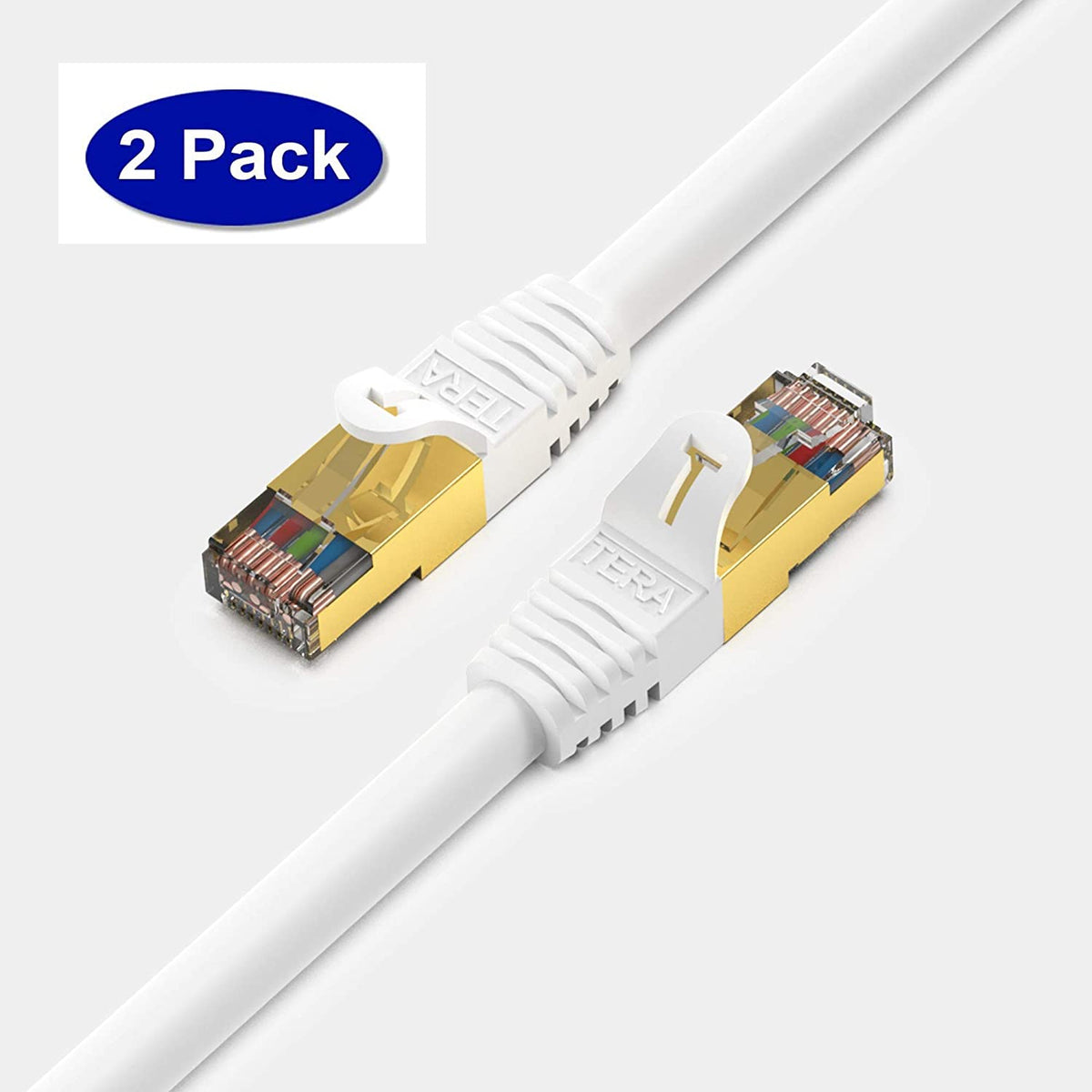 7 Ft White - CAT7 Ethernet Cable - Tera Grand